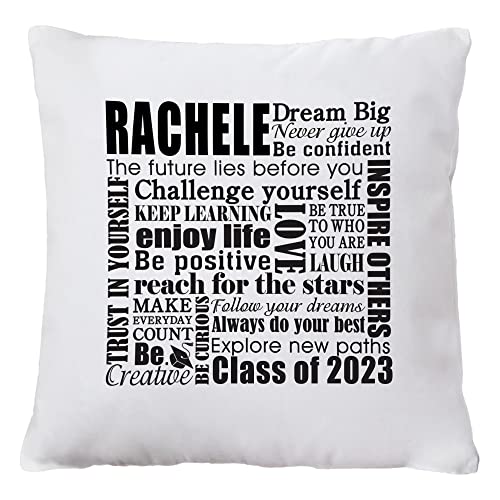 Let's Make Memories Personalized Dream Big Graduation Pillow - Celebrate The Grad - Class of 2023 - Customize with Name & Year - Black/White