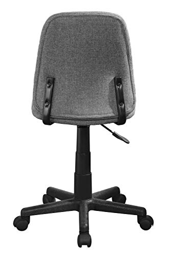 Urban Shop Padded Fabric High Back Rolling Home Office Chair, Grey