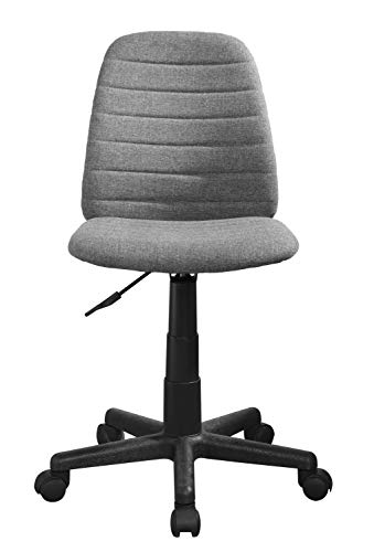 Urban Shop Padded Fabric High Back Rolling Home Office Chair, Grey