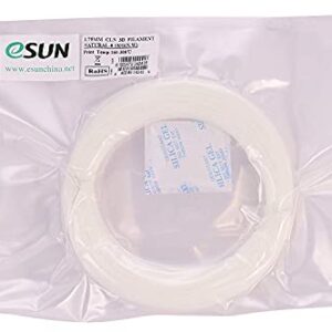 eSUN Cleaning Filament 1.75mm, 3D Printer Cleaning Filament, Prevent Nozzles and Extruders Clogging, 100g Spool 3D Printing Filament for 3D Printers, Natural