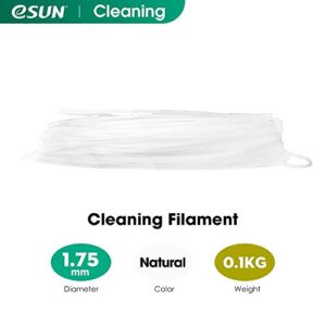 eSUN Cleaning Filament 1.75mm, 3D Printer Cleaning Filament, Prevent Nozzles and Extruders Clogging, 100g Spool 3D Printing Filament for 3D Printers, Natural