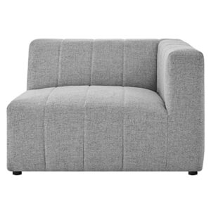 Modway Bartlett Channel Tufted Upholstered 4-Piece L-Shape Sectional Sofa, Light Gray