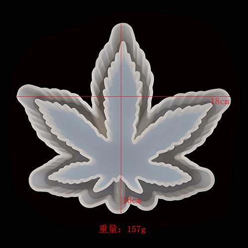 1 Pcs Leaf Maple Resin Mold, Weed Ashtray Silicone Molds, Leaf Tray Mold Ideal for Jewelry Storage Box Handmade Crafts Home Decoration (M590)