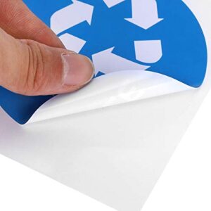 Pack of 60 Recycle Stickers Trash Stickers Trash Bin Label Premium Vinyl Sticker Recycling Decals for Trash Can Compost Bin Indoor Home Kitchen & Office Recycle Bin Plastic Trash Recycle Stickers