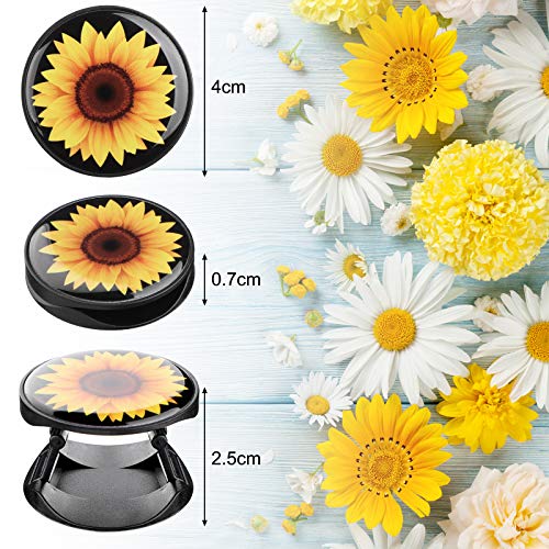 Konohan 4 Pieces Flower Expanding Stand Holder Daisy and Sunflowers Finger Stand Holders Foldable Expanding Stand Holder Phone Grip Socket Holder for Most Phone Cases and Tablets