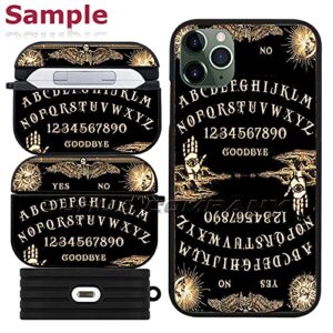 YUHUA Ouija Board Game Planchette Ghost Spirit Hunt Bizarre Talking Board Protective Case Cover for AirPods Pro (AirPods Pro, Black)