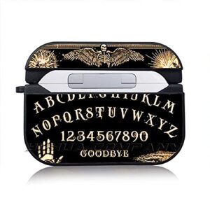 YUHUA Ouija Board Game Planchette Ghost Spirit Hunt Bizarre Talking Board Protective Case Cover for AirPods Pro (AirPods Pro, Black)