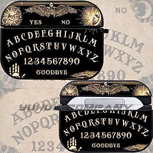 YUHUA Ouija Board Game Planchette Ghost Spirit Hunt Bizarre Talking Board Protective Case Cover for AirPods Pro (AirPods Pro, Black)