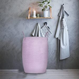 hampers for laundry hamper basket Purple blanket clothes woven cotton rope blankets living room large tall with handles modern cloth dorm dirty big throw basket with fabric toy cloths round