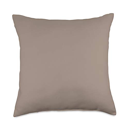 Vine Mercantile Simple Chic Solid Color Neutral Dark Greige Earth Tone Throw Pillow, 18x18, Multicolor