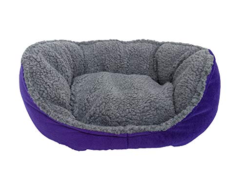 PAWSINSIDE Guinea Pig Warm Fleece Bed Small Animal Winter Cuddle Mat Bed for Ferret Rat Hedgehog Chinchilla (Purple)