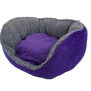 PAWSINSIDE Guinea Pig Warm Fleece Bed Small Animal Winter Cuddle Mat Bed for Ferret Rat Hedgehog Chinchilla (Purple)