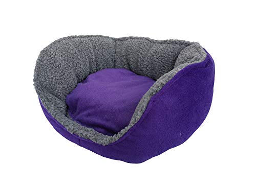 PAWSINSIDE Guinea Pig Warm Fleece Bed Small Animal Winter Cuddle Mat Bed for Ferret Rat Hedgehog Chinchilla (Purple)