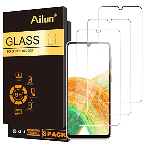 Ailun Screen Protector for Galaxy A14 5G/A13 5G/A12 4G 5G/A12 Nacho/A32 5G/A42/A02/A02S/A03/A03S/A03core/M12 3Pack Tempered Glass Japanese Glass Ultra Clear Anti-Scratch Case Friendly