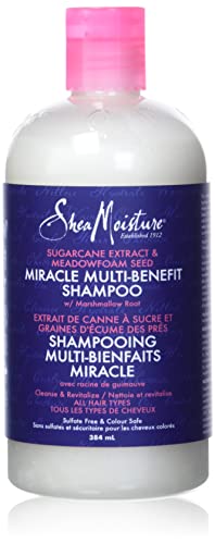 SheaMoisture Silicone Free Shampoo for Dry Hair Sugarcane Extract and Meadowfoam Paraben Free Shampoo 13 oz