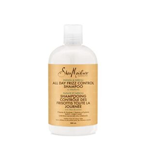 sheamoisture frizz control shampoo for frizz prone hair papaya and neroli sulfate free shampoo 13 oz