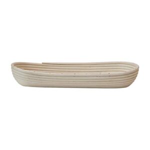 creative co-op hand-woven rattan baguette basket tray, natural