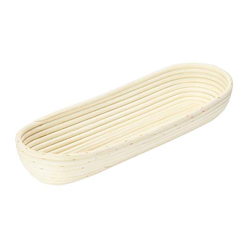 Creative Co-Op Hand-Woven Rattan Baguette Basket Tray, Natural