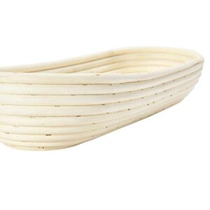 Creative Co-Op Hand-Woven Rattan Baguette Basket Tray, Natural