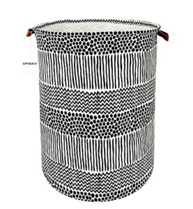 folding laundry basket,home decor,large storage bins,storage basket，bedroom storage，waterproof storage box nursery family laundry hamper/basket (black line)