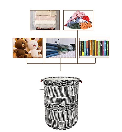 Folding laundry basket,home decor,Large Storage Bins,Storage basket，Bedroom storage，Waterproof Storage box Nursery family laundry hamper/basket (Black line)