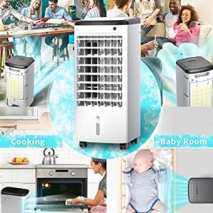 COMFYHOME 3-IN-1 Portable Air Conditioners Windowless, 65° Oscillation Swamp Cooler, 3 Speeds Portable Air Cooler w/Humidifier, Remote & 12 Hours Timer, Evaporative Cooler Cooling Fan for Room Home