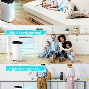 COMFYHOME 3-IN-1 Portable Air Conditioners Windowless, 65° Oscillation Swamp Cooler, 3 Speeds Portable Air Cooler w/Humidifier, Remote & 12 Hours Timer, Evaporative Cooler Cooling Fan for Room Home