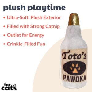 Huxley & Kent H&K Cat Toy | Toto's Pawdka | Plush Cat Toy with Catnip Inside | Funny Realistic Cat Gift | Fun, Durable, and Safe Cat Toys