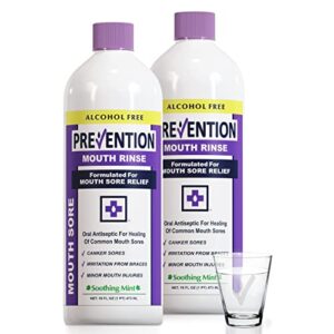 prevention mouth sore mouthwash - value 2 pack, for canker sore treatment or braces inflammation