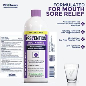 Prevention Mouth Sore Mouthwash - Value 2 Pack, for Canker Sore Treatment or Braces Inflammation