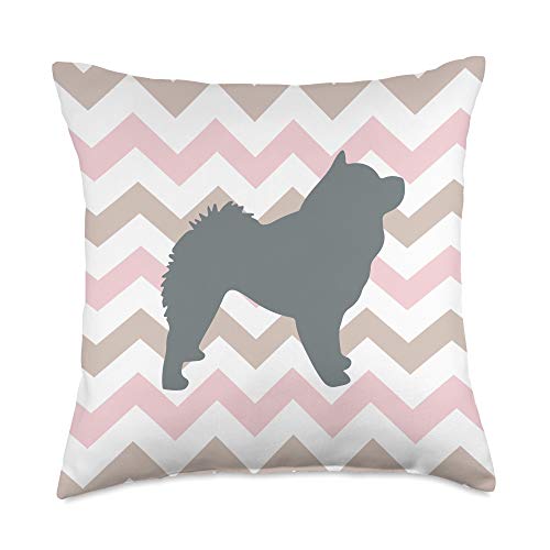 Chow Chow Gifts All co Chow Dog Mom Dad Pink Wave Pet Gift Throw Pillow, 18x18, Multicolor