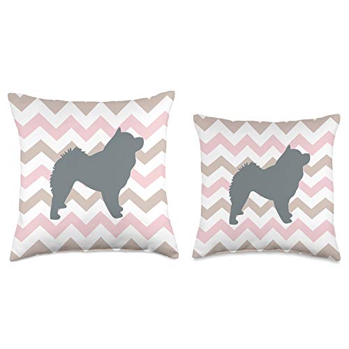 Chow Chow Gifts All co Chow Dog Mom Dad Pink Wave Pet Gift Throw Pillow, 18x18, Multicolor