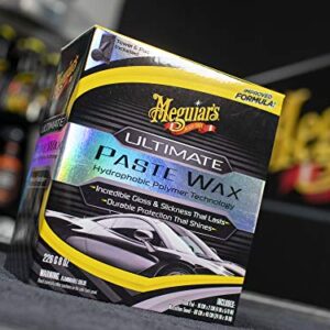 Meguiar's Ultimate Paste Wax, Durable Protection That Shines, Towel and Pad Included - 8 Oz Container