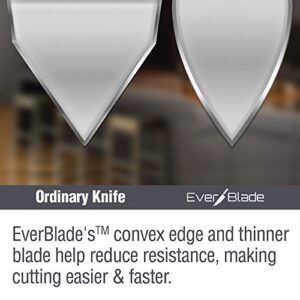 Ontel EverBlade Self Sharpening Professional Chef Knife, German Steel Kitchen Knife in Knife Block with Convex Edge for Easy Slicing, Versatile & Durable