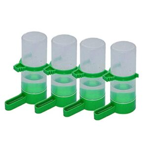 smaroll 4pcs birds feeder plastic drinker waterer clips food dispenser feeders for cage water dispenser feeders for sparrow parrorts budgie cockatiel lovebirds