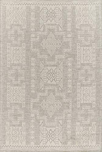 Momeni Hampton Transitional Indoor/Outdoor Area Rug, Grey, 2' X 3'