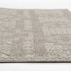 Momeni Hampton Transitional Indoor/Outdoor Area Rug, Grey, 2' X 3'