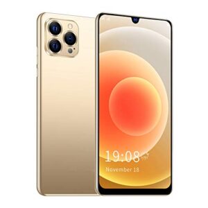 kudoo unlocked cell phones ip12 pro+ unlocked smartphone dual sim 6.26inch waterdrop screen quad-core android smart phone 1gb ram+8gb rom 2mp+5mp fingerprint lock & face id,gps,wifi(gold)