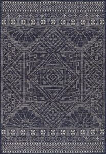 momeni riviera transitional indoor/outdoor area rug, navy, 6'6" x 9'