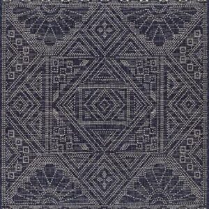 Momeni Riviera Transitional Indoor/Outdoor Area Rug, Navy, 6'6" X 9'