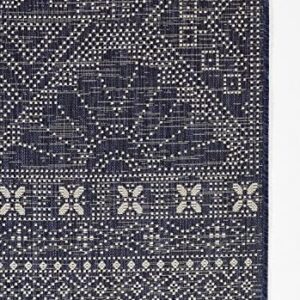 Momeni Riviera Transitional Indoor/Outdoor Area Rug, Navy, 6'6" X 9'