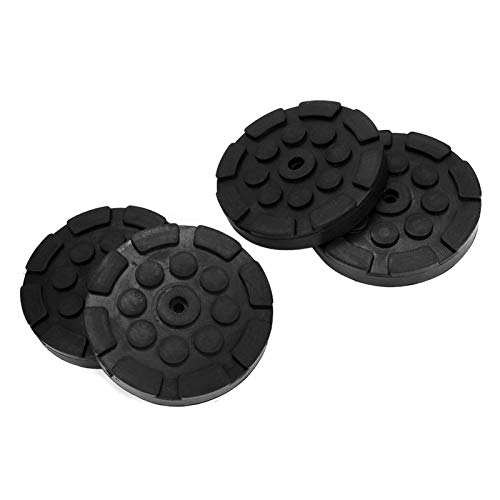 Qiilu Auto Jacking Lift Pad, 4 Pcs Car Round Rubber Arm Pads Auto Jacking Lift Pads Weightlifter Accessories