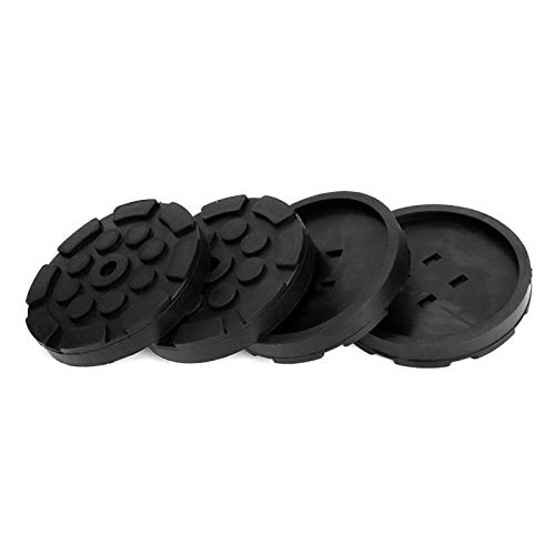 Qiilu Auto Jacking Lift Pad, 4 Pcs Car Round Rubber Arm Pads Auto Jacking Lift Pads Weightlifter Accessories