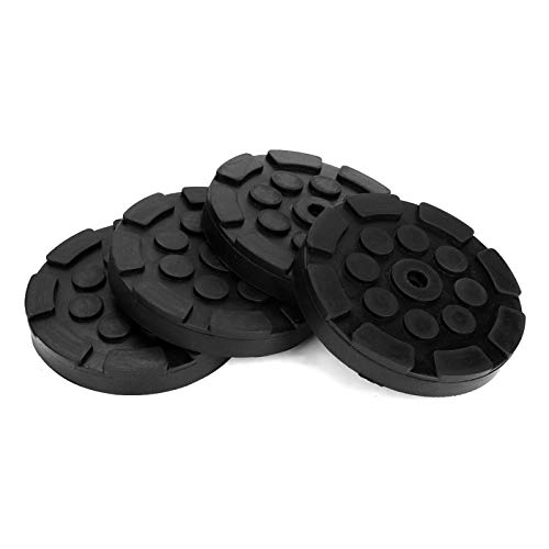 Qiilu Auto Jacking Lift Pad, 4 Pcs Car Round Rubber Arm Pads Auto Jacking Lift Pads Weightlifter Accessories