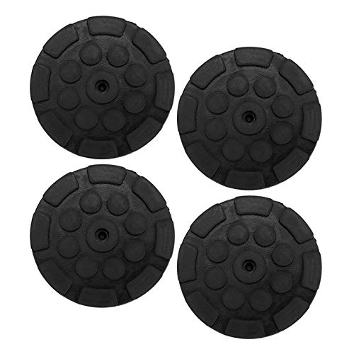 Qiilu Auto Jacking Lift Pad, 4 Pcs Car Round Rubber Arm Pads Auto Jacking Lift Pads Weightlifter Accessories