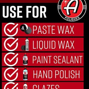 Adam’s UFO Dual Sided Car Wax Applicator – Car Detailing Waxing & Polishing Foam Pad | Use with Paste Wax, Ceramic Coating Liquid Wax, Polish, Compound & More | Auto Motorcycle Boat RV