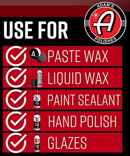 Adam’s UFO Dual Sided Car Wax Applicator – Car Detailing Waxing & Polishing Foam Pad | Use with Paste Wax, Ceramic Coating Liquid Wax, Polish, Compound & More | Auto Motorcycle Boat RV