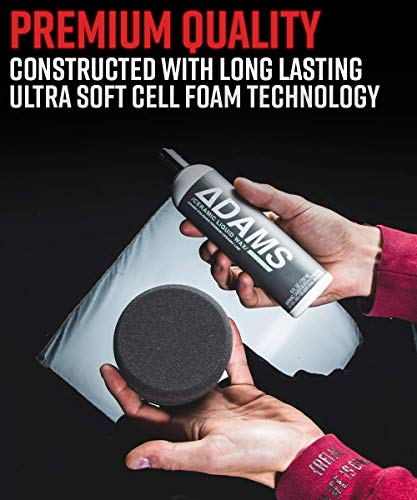 Adam’s UFO Dual Sided Car Wax Applicator – Car Detailing Waxing & Polishing Foam Pad | Use with Paste Wax, Ceramic Coating Liquid Wax, Polish, Compound & More | Auto Motorcycle Boat RV