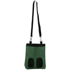 rabbit feeding bag, hanging with feeding hole 600d oxford cloth hay feeding bag, for small pets rabbit small animals(green)