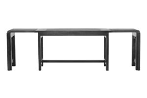 jofran bradford extendable solid wood hallway bench, grey